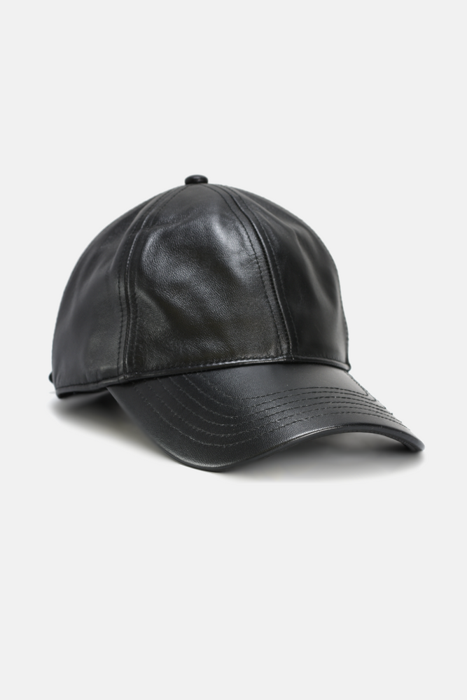Lambskin Leather Baseball Hat