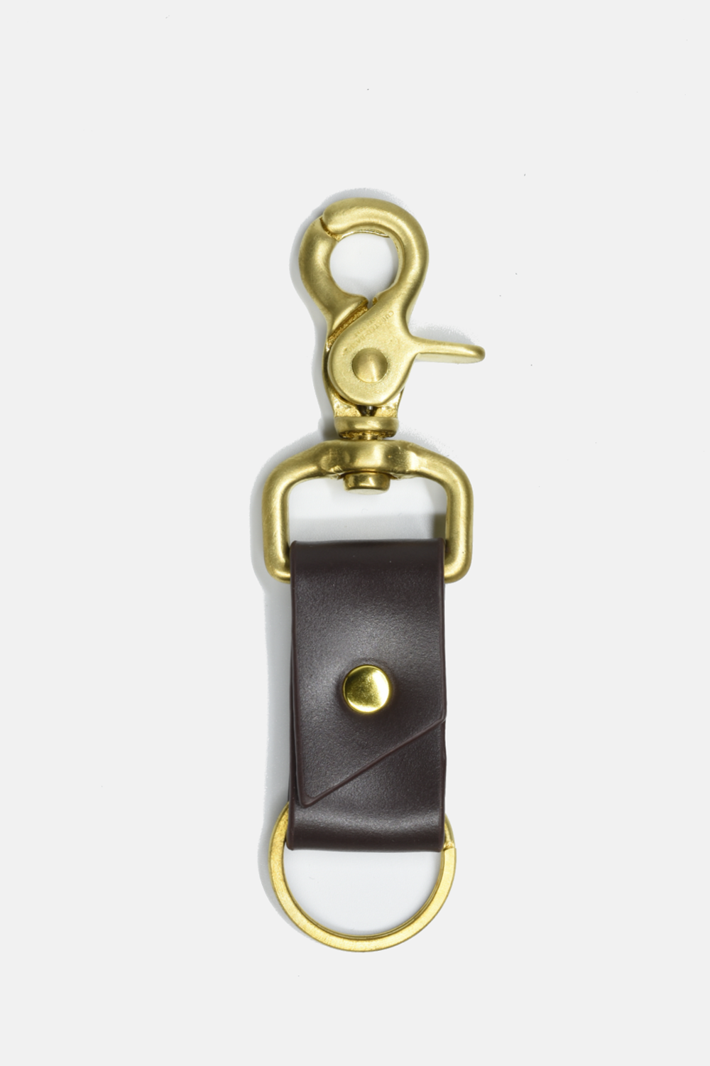 Brown Leather Keychain