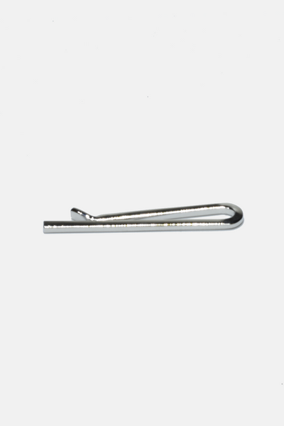 Polished Steel Slip On Tie Clip