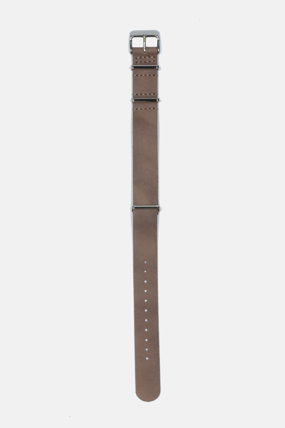 18mm Taupe Leather Nato Strap